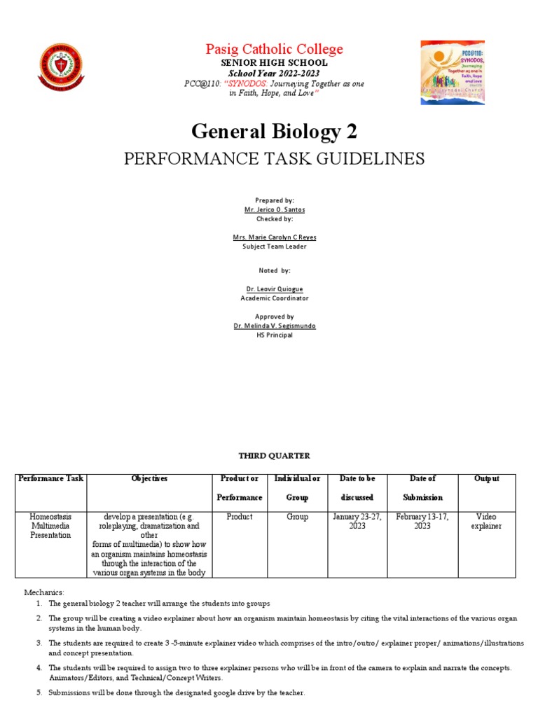 Gen Bio 2 Third Quarter Peta | PDF | Science & Mathematics