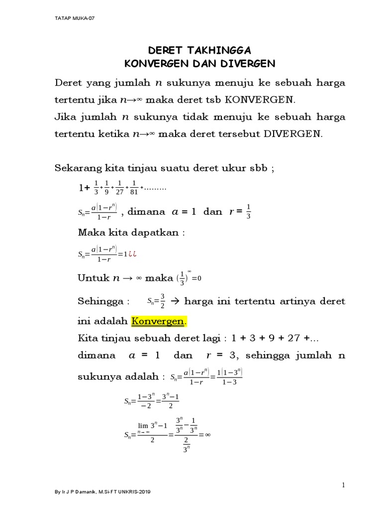 C 2.m0d 07.teori Uji Deret | PDF