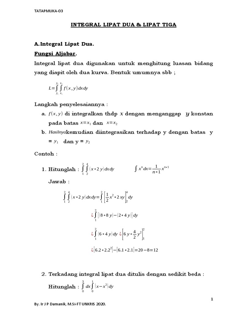 C-2.m0d-03.Integral Lipat Dua & Tiga | PDF