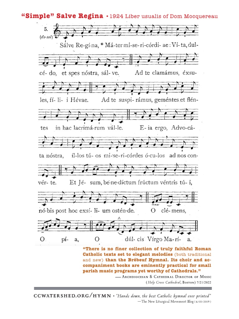 Salve Regina Modern Not | PDF