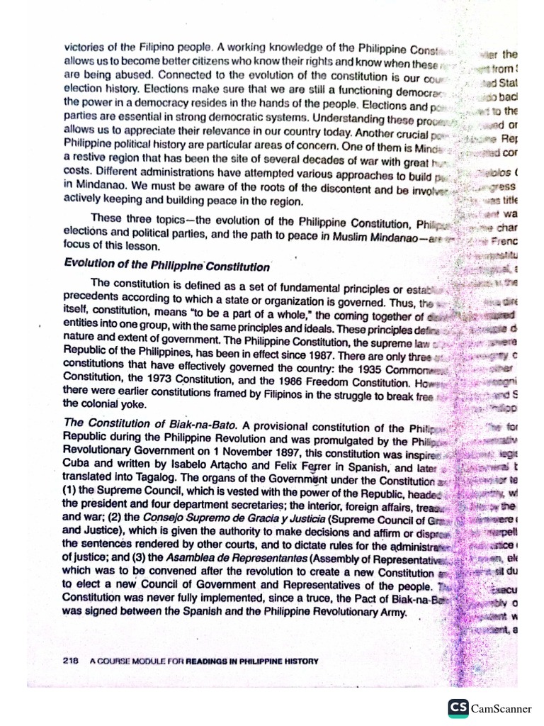 Evolution of The Philippine Constitution Reviewer | PDF