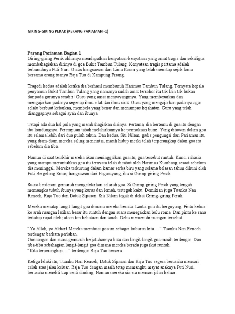Giring-Giring Perak (Perang Pariaman) | PDF | Fiksi Misteri, Thriller ...
