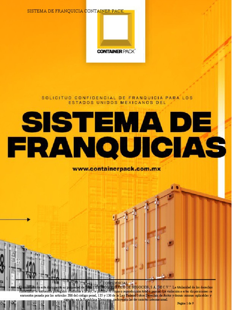 Solicitud de Franquicia Container Pack | PDF