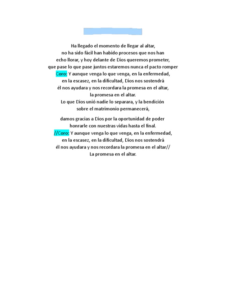 La Promesa en El Altar | PDF