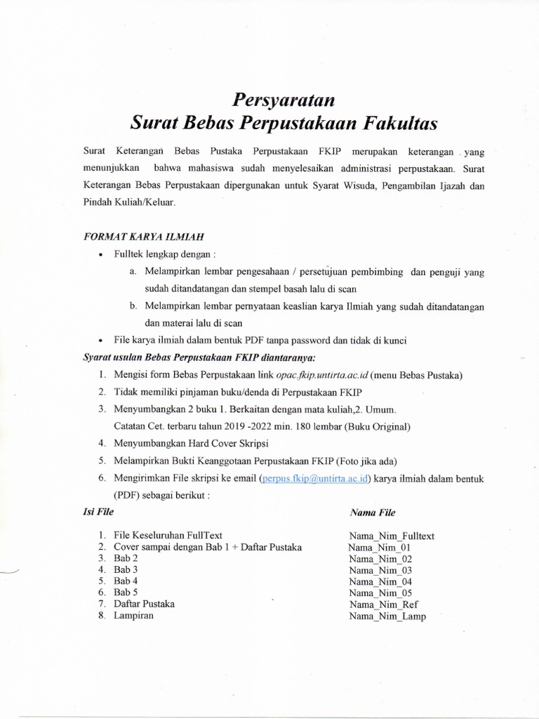 Pengumuman Bebas Pustaka010 | PDF