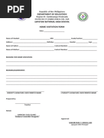Home Visitation Form Template | PDF