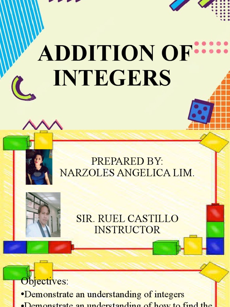 Addition of Integers | PDF