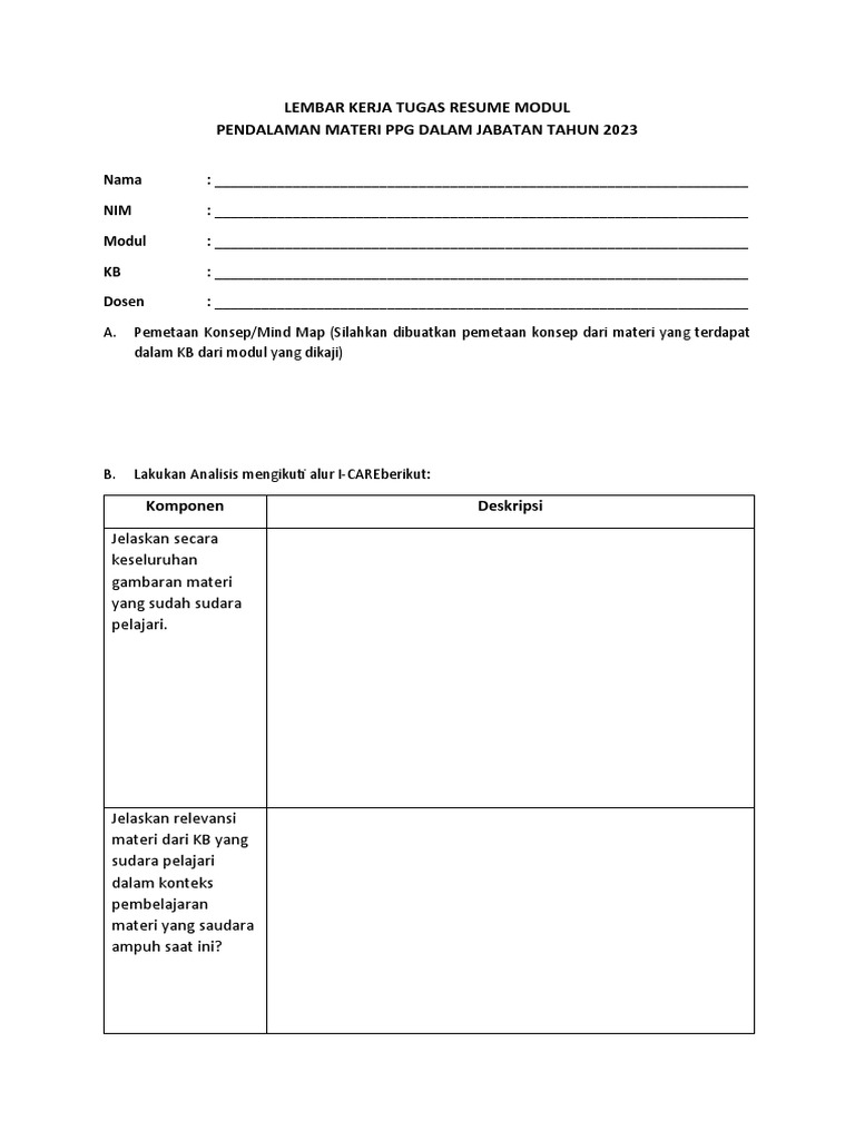 Tugas Resume Modul PPG 2023 | PDF | Bisnis
