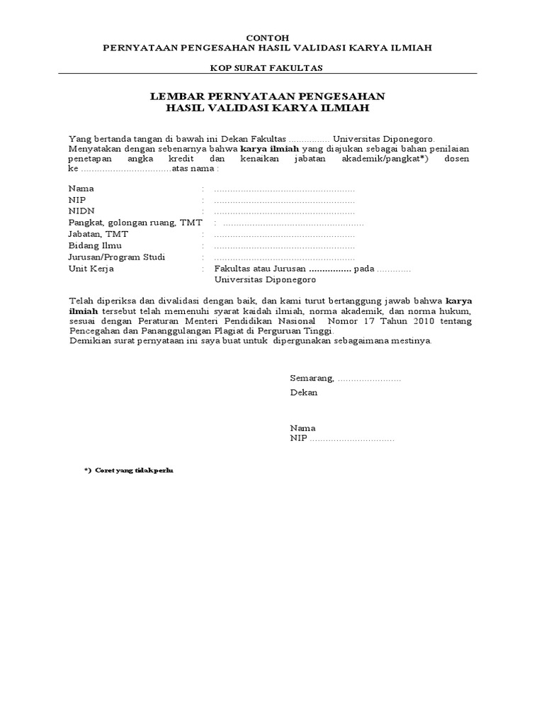 Surat Validasi & Form Peer Review DLL | PDF