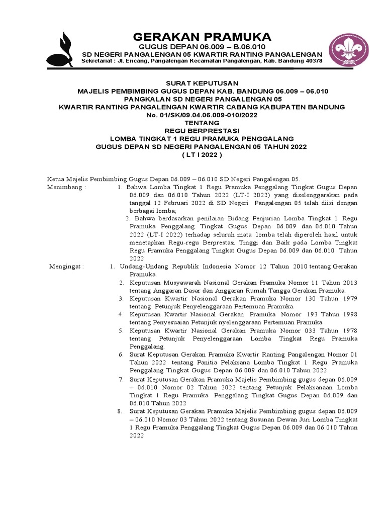 SK LT 1 SDN Pangalengan 05 | PDF