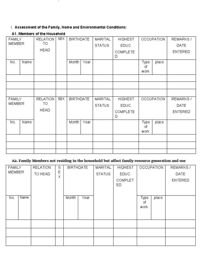 Copar Survey Form | PDF | Sanitation | Waste Management