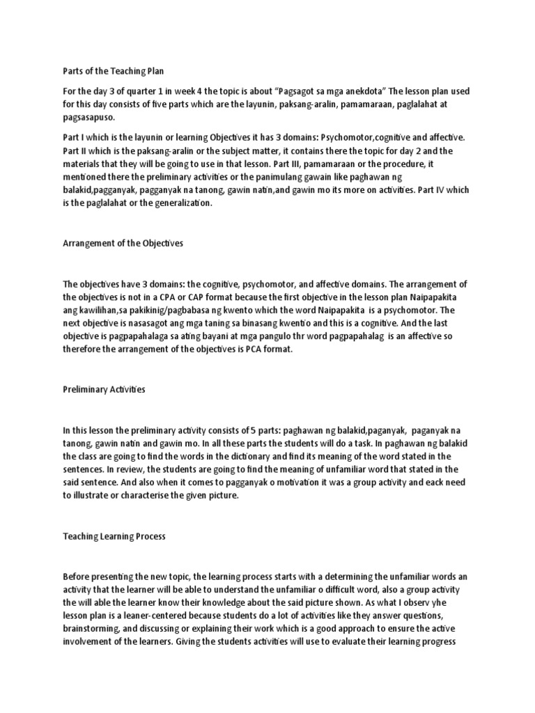 Day 3 Lesson Plan Fil5 | PDF