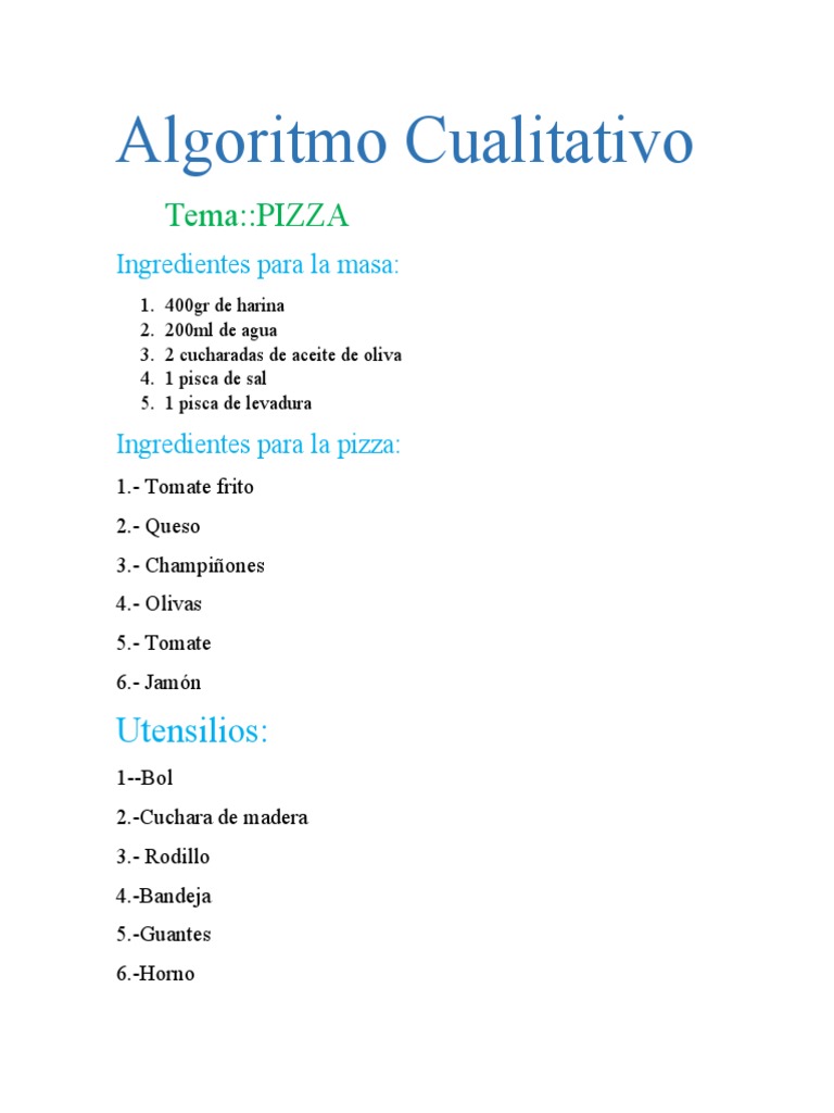 Algoritmo Cualitativo | PDF