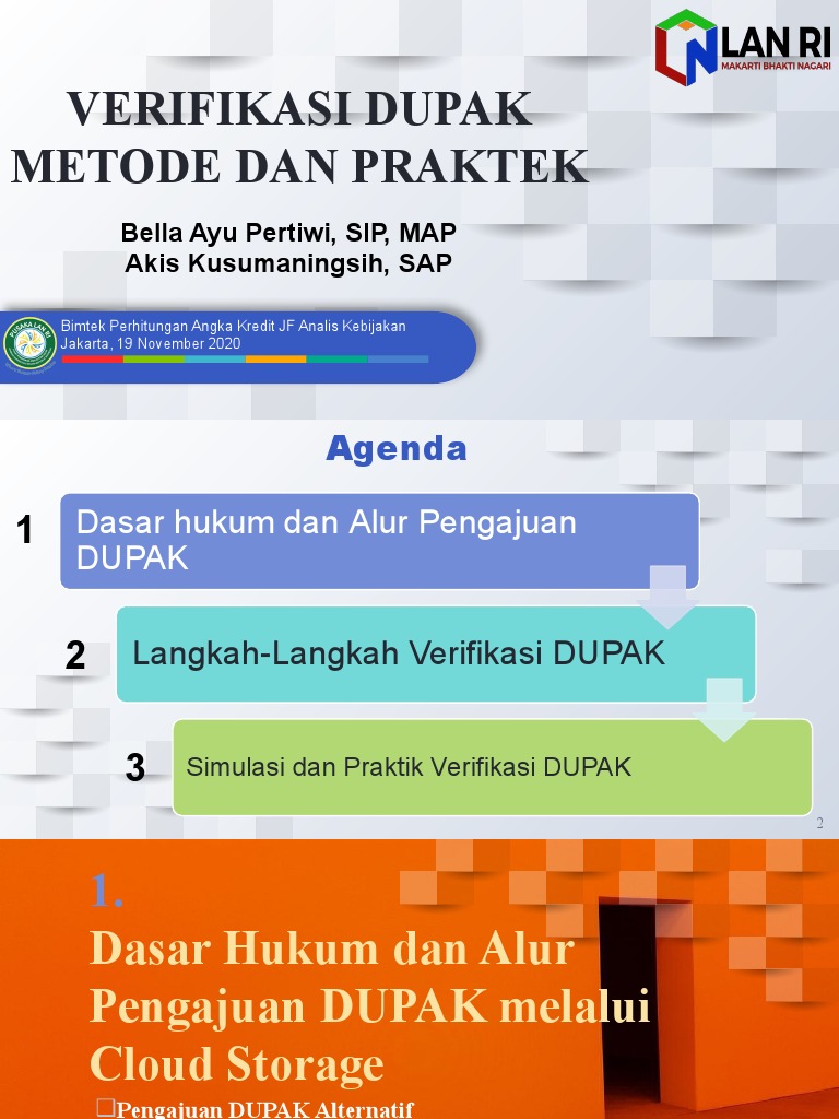 Bahan Paparan Verifikasi DUPAK Bimtek TPI | PDF