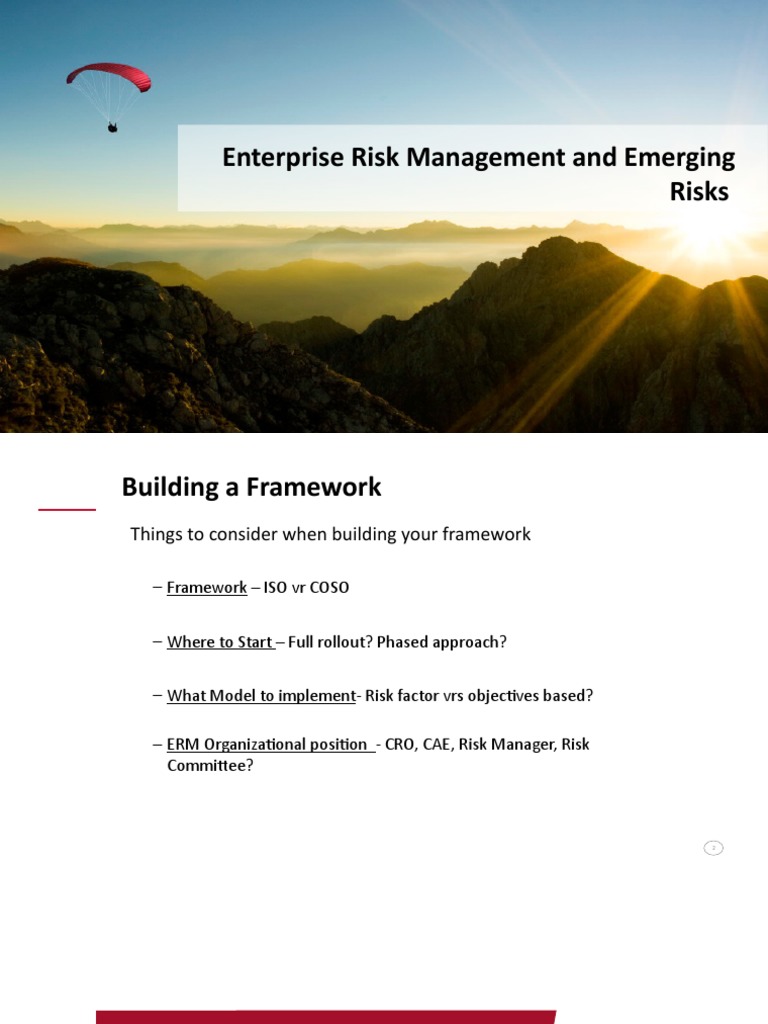 Enterprise Risk Management and Emerging Risks: Building a Framework to ...