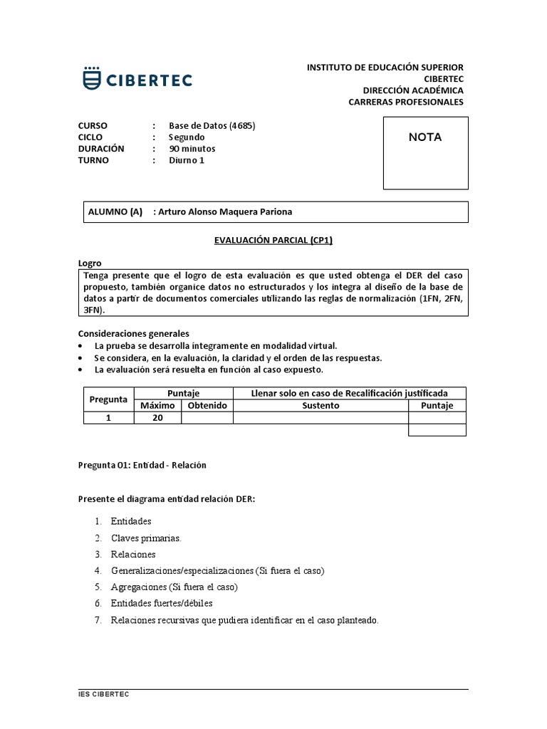 4685 Base De Datos Cp1 Diurno 1 Pdf