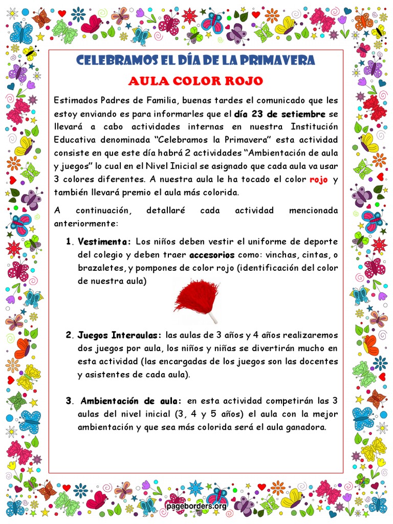 Celebramos El Día de La Primavera | PDF