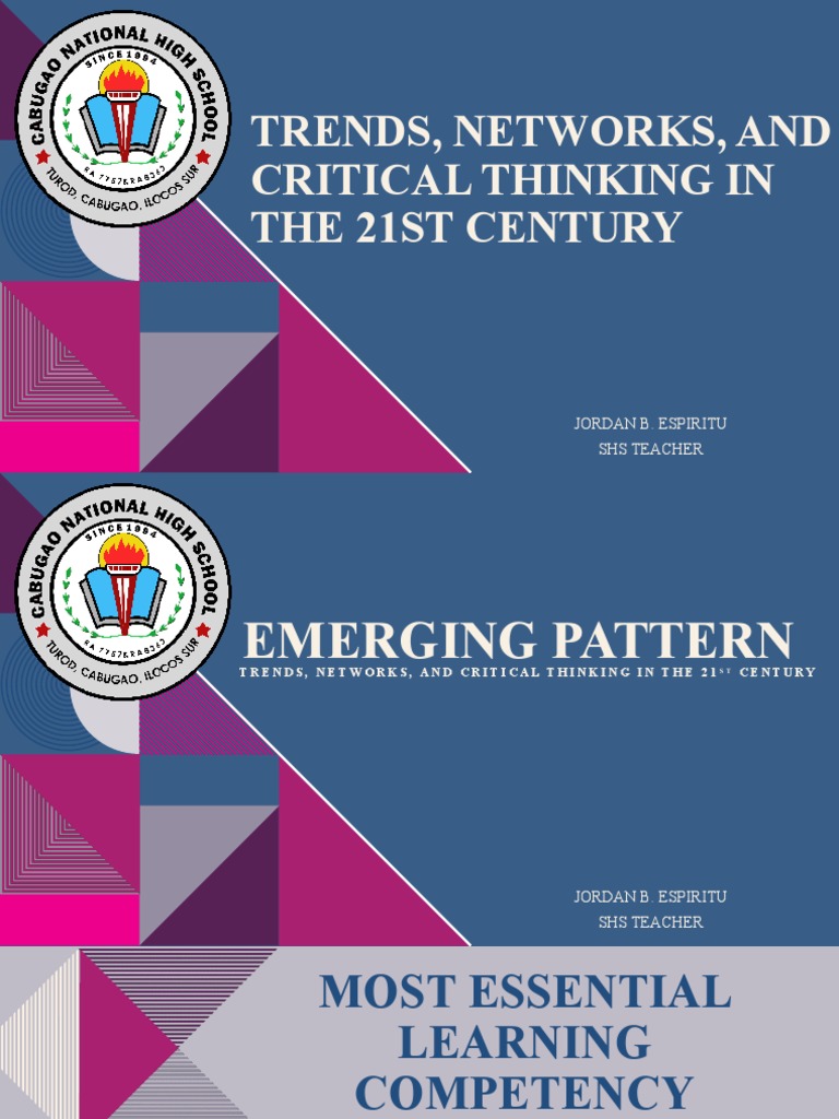 Trends, Networks, and Critical Thinking in The 21St Century: Jordan B. Espiritu Shs Teacher | PDF