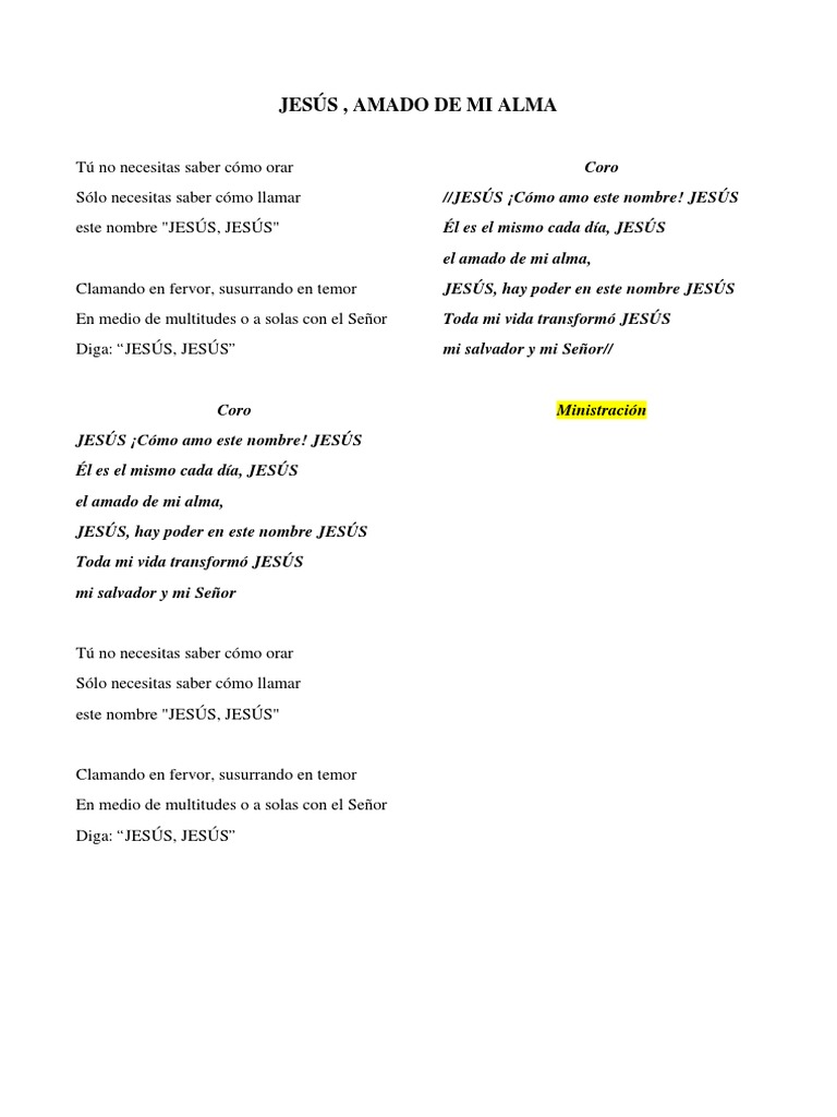 Jesús Amado de Mi Alma | PDF