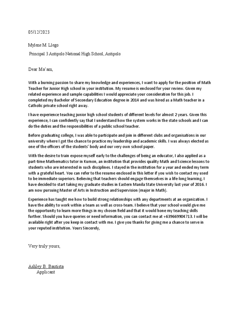 Application Letter Block Format | PDF