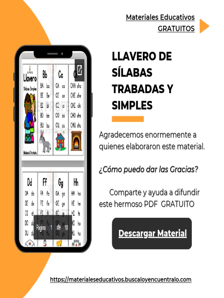 Llavero de Sílabas Trabadas y Simples | PDF