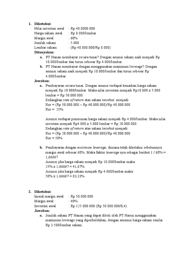 TUGAS 1 EKSI4203-Teori Portofolio Dan Analisis Investasi | PDF