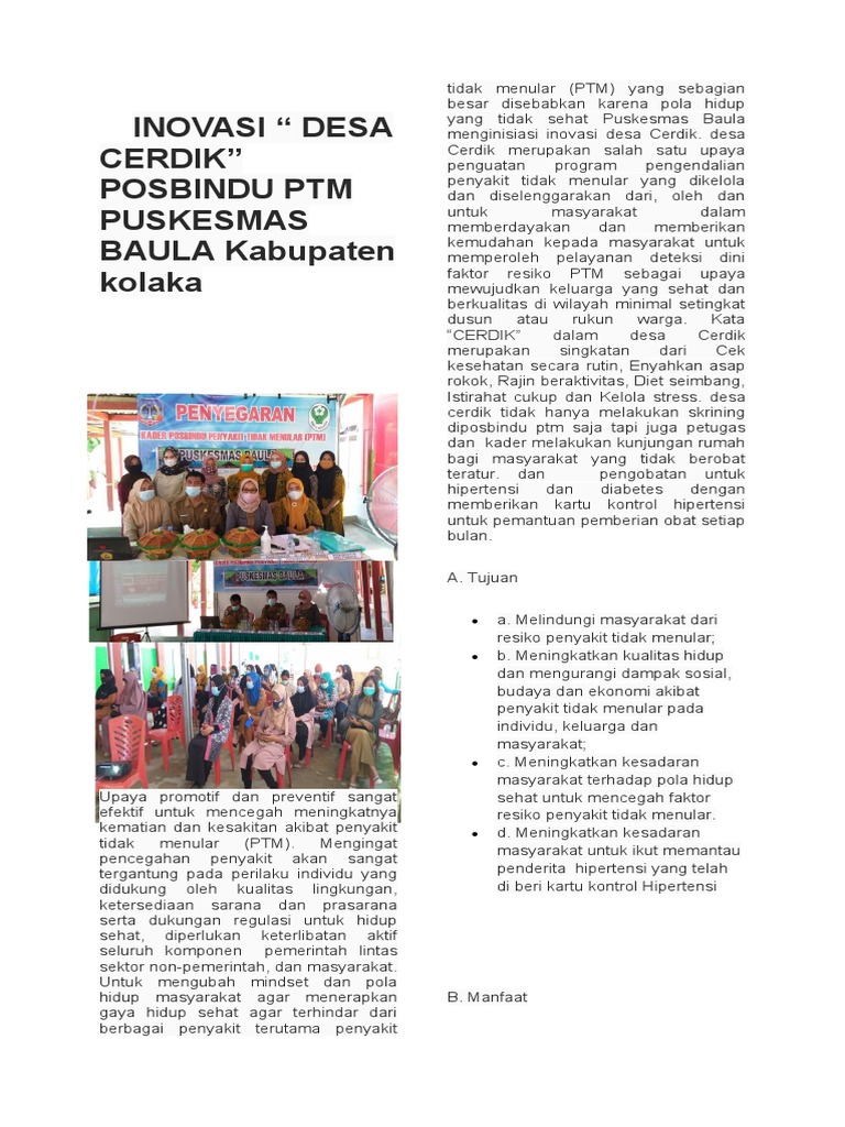 Inovasi PTM Desa Cerdik | PDF | Pengembangan Diri