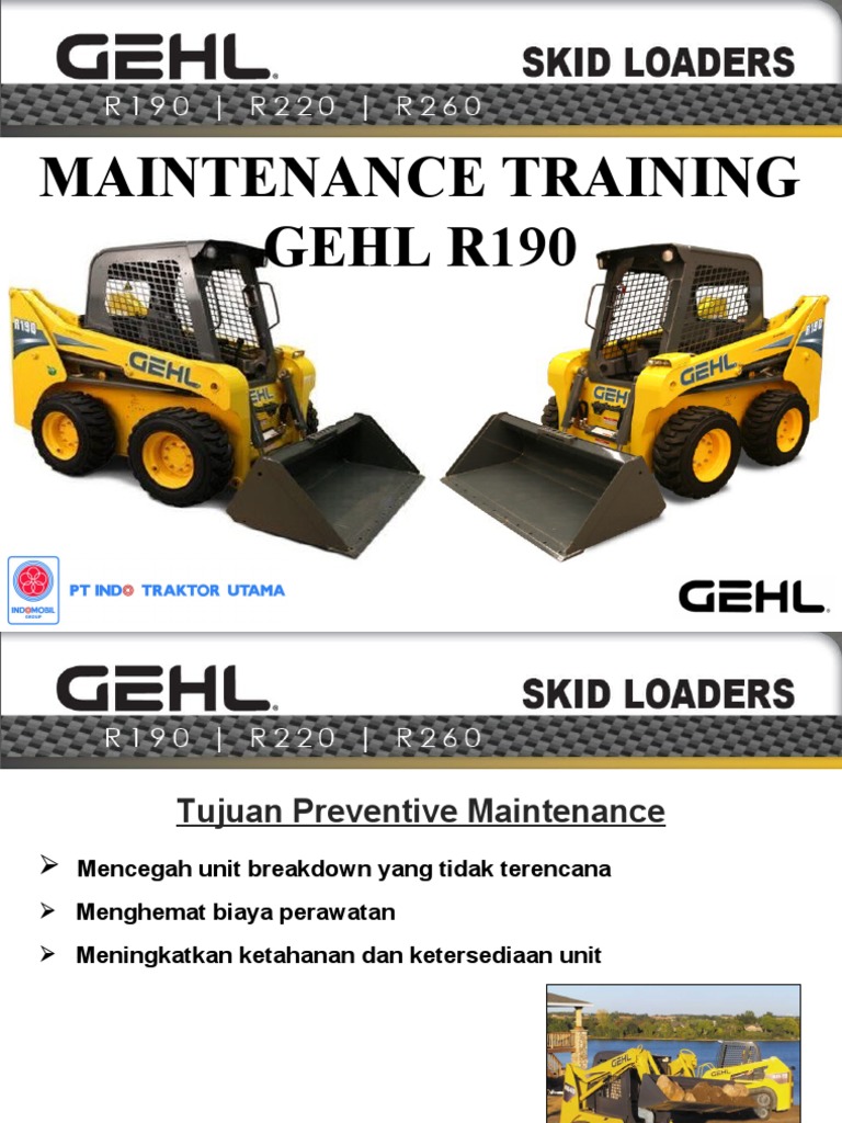 2) Preventive Maintenance Gehl R190 | PDF