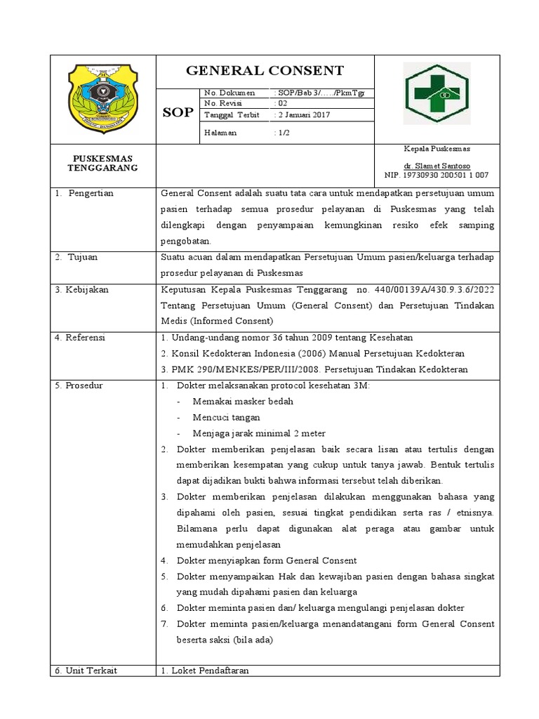 Sop General Consent | PDF