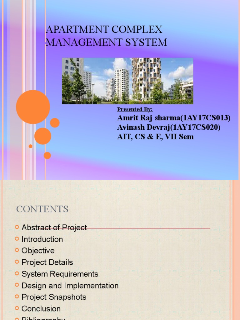 Apartment Complex Management System | PDF | Computers | Technology ...