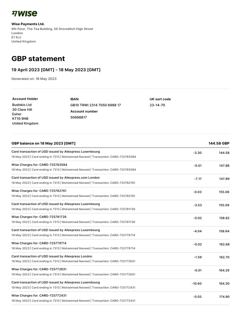 Statement 42210712 GBP 2023-04-19 2023-05-18 | PDF