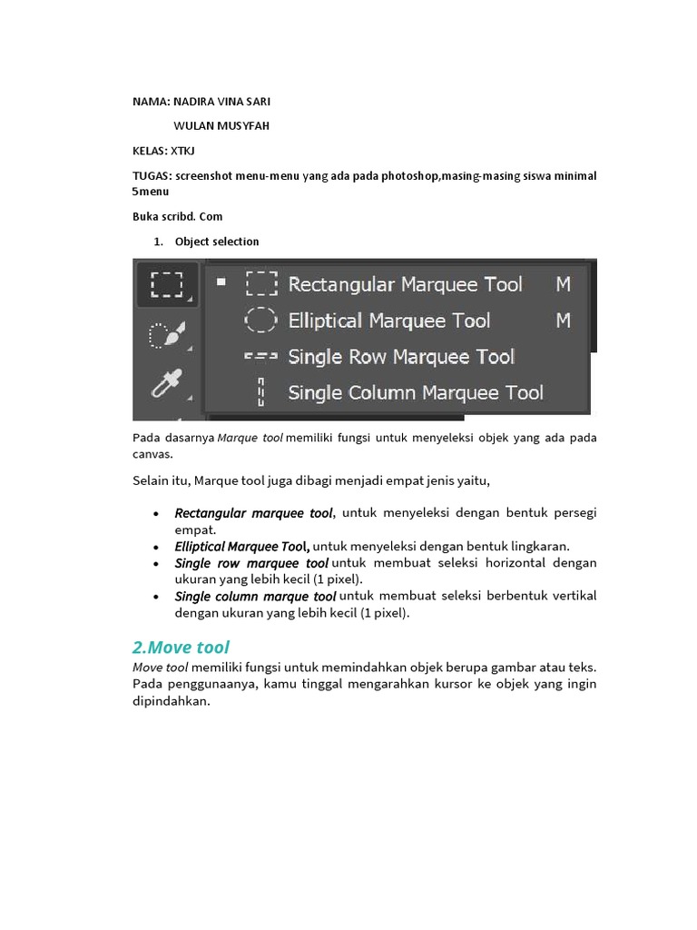 Menu Utama di Adobe Photoshop | PDF