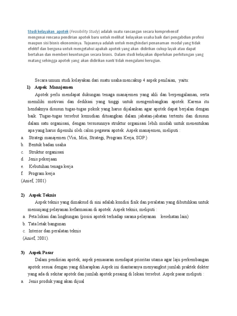 Studi Kelayakan | PDF