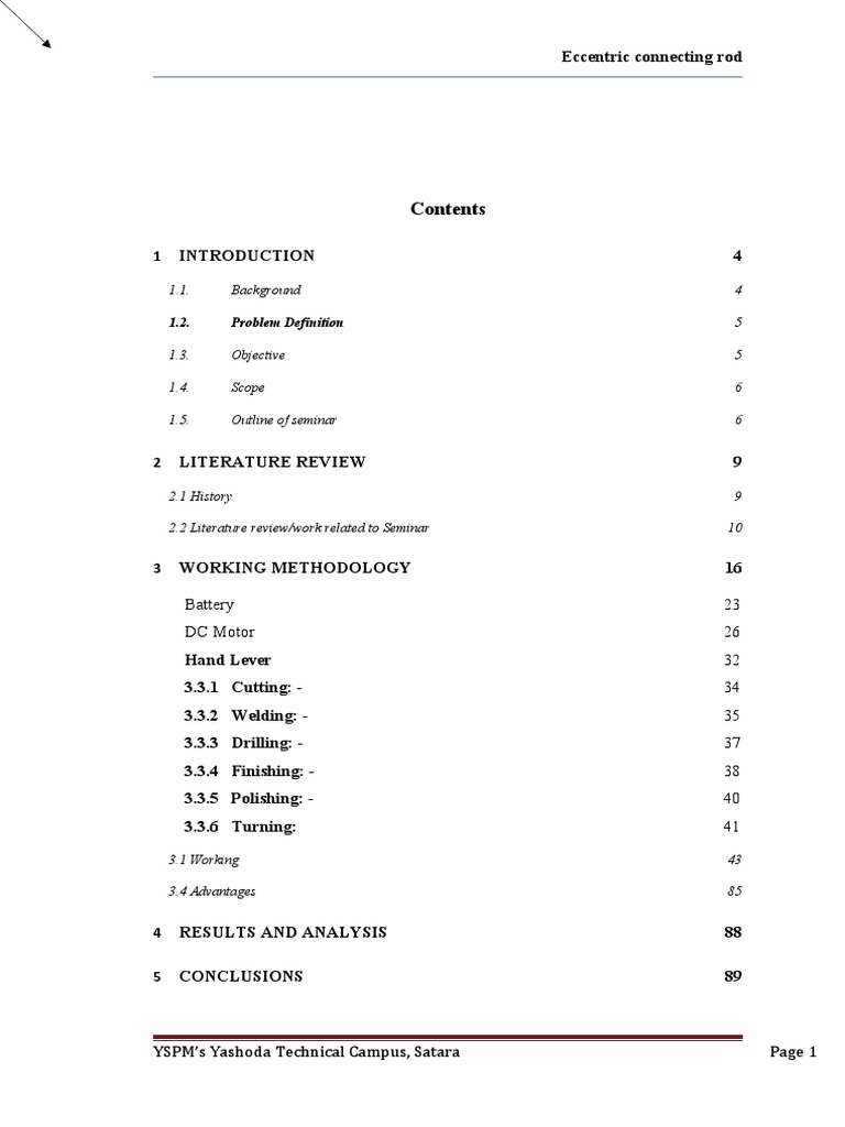 Design and Analysis of an Eccentric Connecting Rod Mechanism for a ...