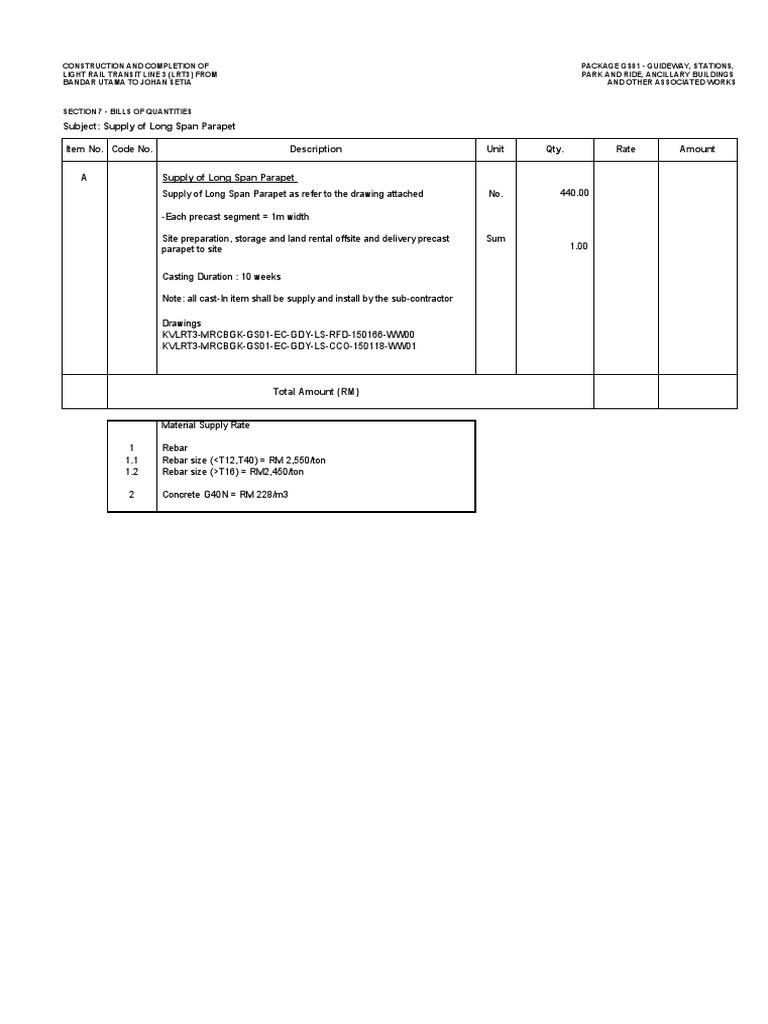 Precast Parapet Installation Details | PDF