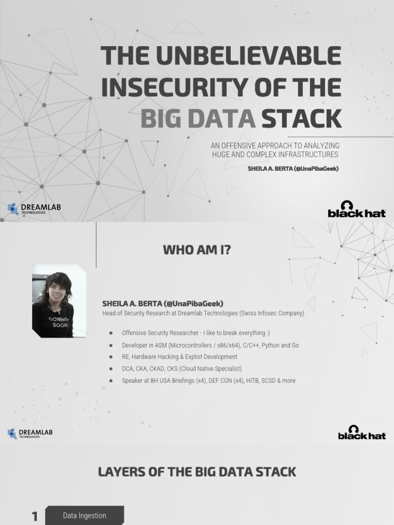 Us 21 The Unbelievable Insecurity of The Big Data Stack An Offensive Approach To Analyzing Huge ...