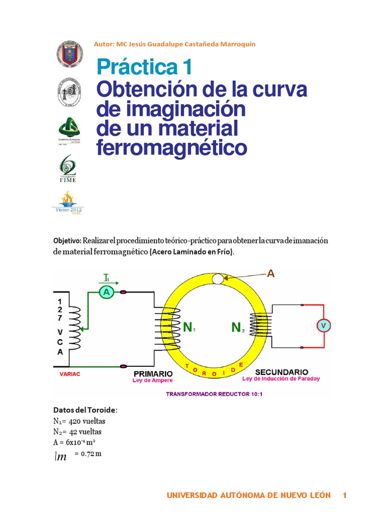Curva de Imanación en Material Ferromagnético | PDF | Campo magnético ...