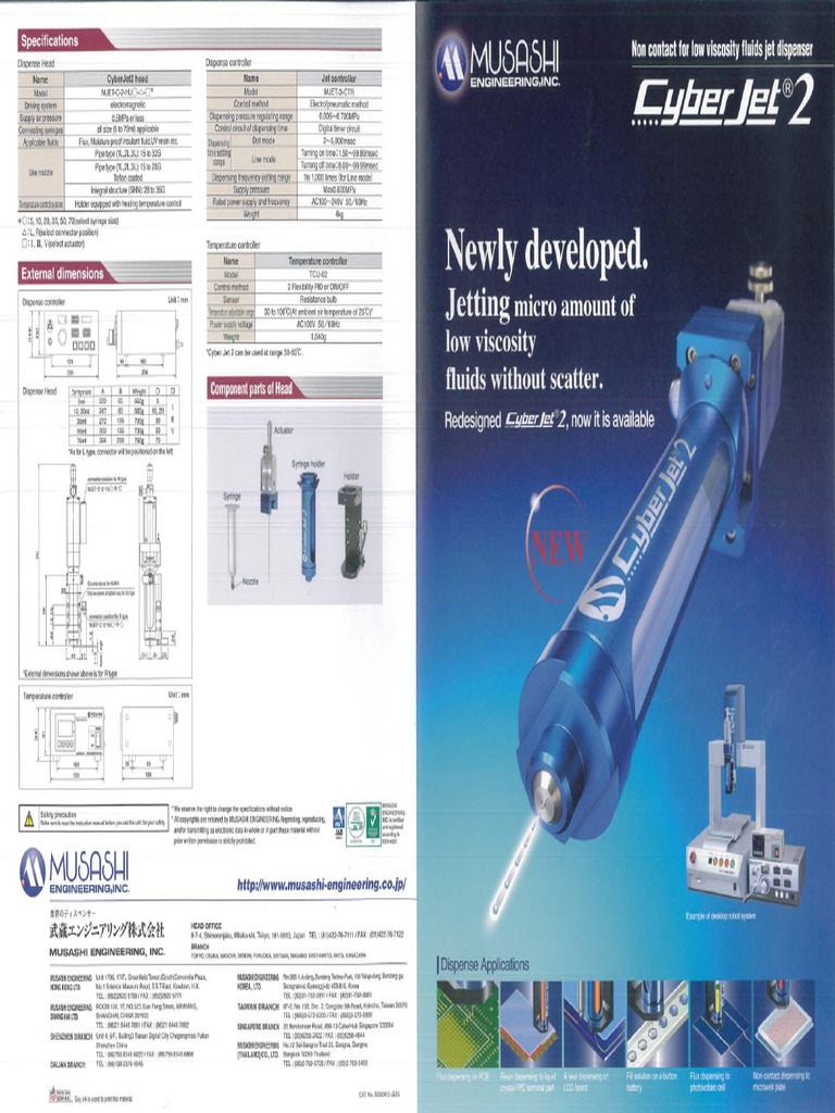 DKSH Musashi Engineering Cyberjet 2 Web | PDF