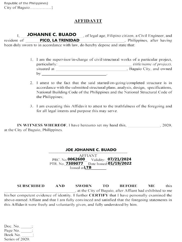CIVIL-ENGINEER-AFFIDAVIT-updated - REFERENCE ONLY | PDF CIVIL-ENGINEER-AFFIDAVIT-updated - REFERENCE ONLY | PDF