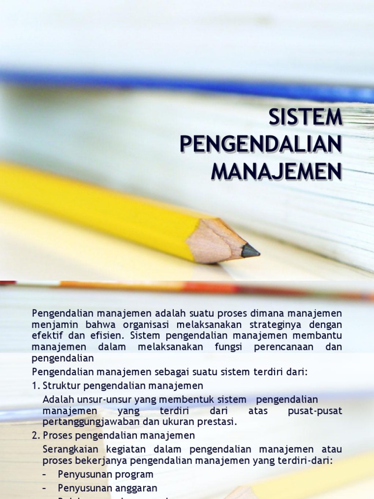 Sistem Pengendalian Manajemen | PDF