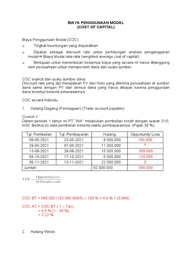Biaya_Modal Dan Struktur Modal | PDF