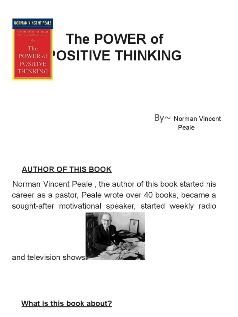 The POWER of POSITIVE THINKING | PDF | Thought | Mindset