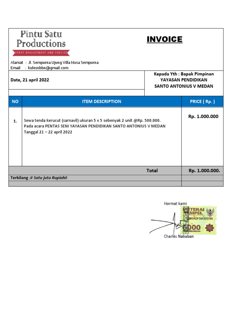 Contoh Invoice | PDF