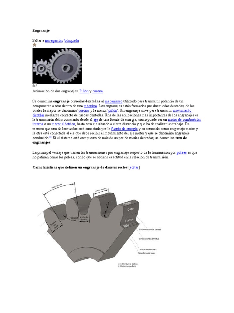 Guía Completa de Engranajes | PDF