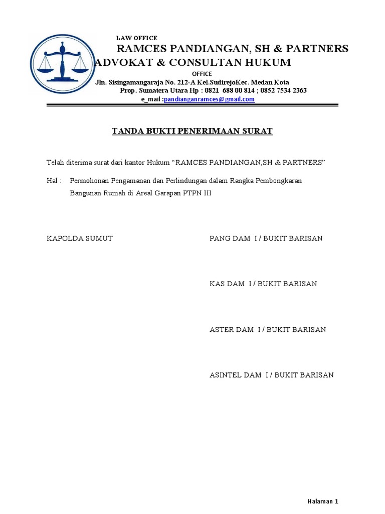 Contoh Kwitansi Tanda Terima | PDF