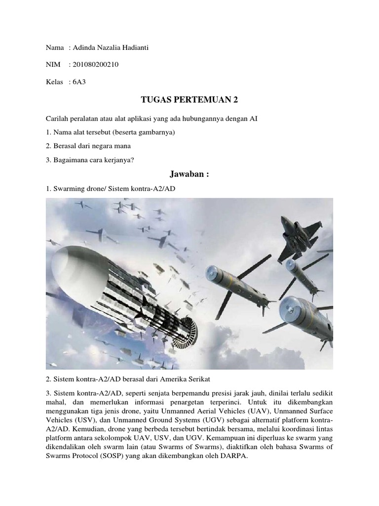 6a3 201080200210 Adinda Nazalia Hadianti Kecerdasan Buatan Pertemuan 2 | PDF