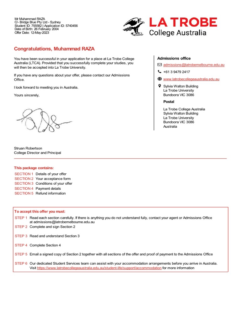 RAZA - Muhammad - Offer - Letter 2 | PDF