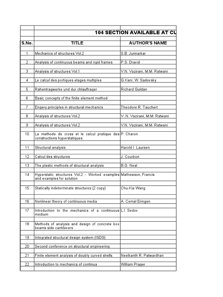BOOK104 | PDF | Structural Analysis | Structural Engineering