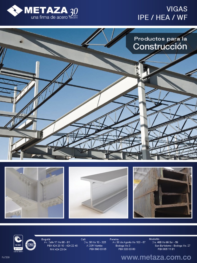 Catalogo de Vigas IPE HEA y WF | PDF