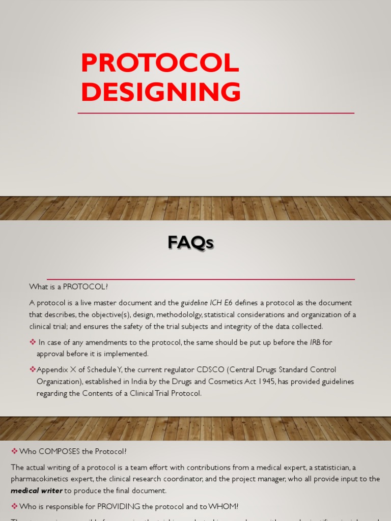 4 - PROTOCOL DESIGNING For Clinical Trials | PDF